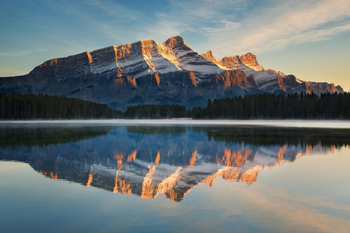 nature canada landscape lake trees forest unlight sunlight water calm ...