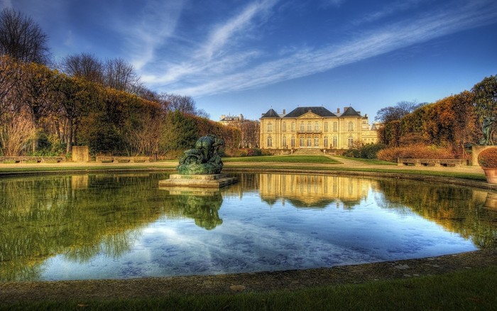 nature landscape building castle trees clouds mansions paris france ...