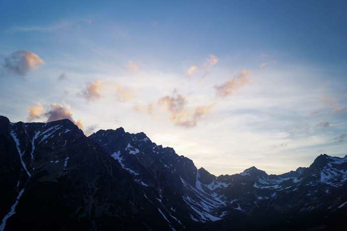 blue sky, clouds, high tatras, mountain, mountains, nature, peak, peaks ...