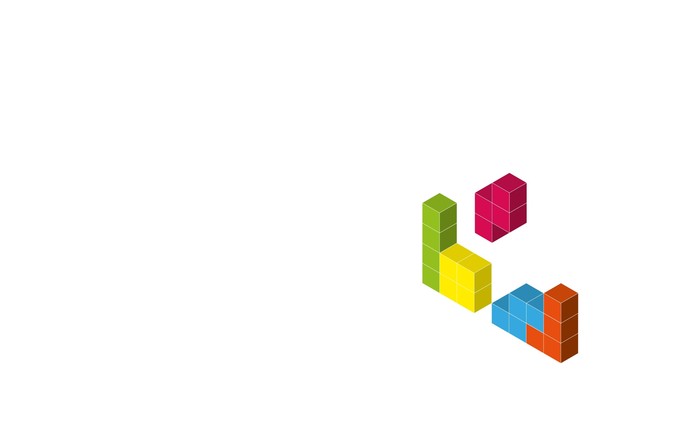 Tetris, Cubes, 3d, White wallpaper - Coolwallpapers.me!