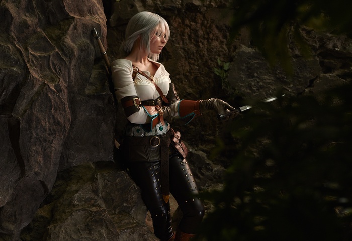 Woman Warrior, Cosplay, The Witcher 3: Wild Hunt, Girl, White Hair ...