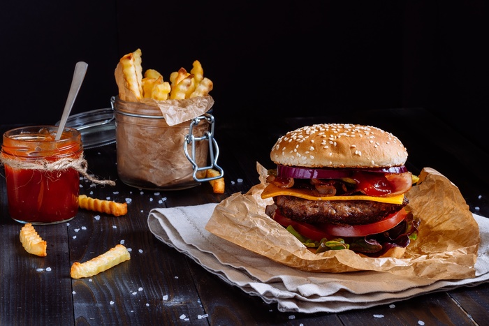 French Fries, Burger, Still Life wallpaper - Coolwallpapers.me!