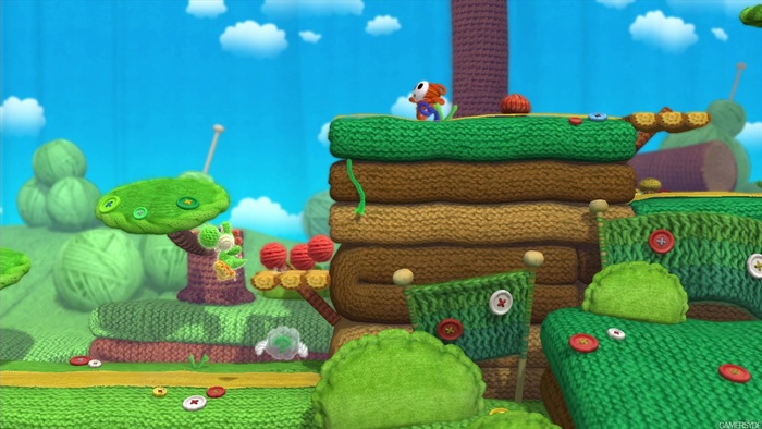 yoshis woolly world HD wallpapers, backgrounds