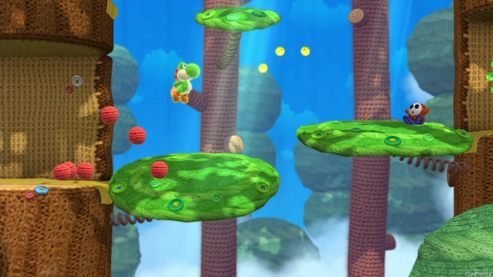 yoshis woolly world HD wallpapers, backgrounds