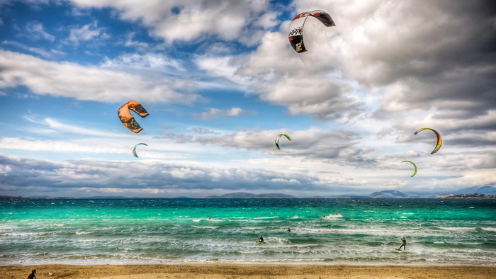 1366x768 kitesurfing background - Coolwallpapers.me!