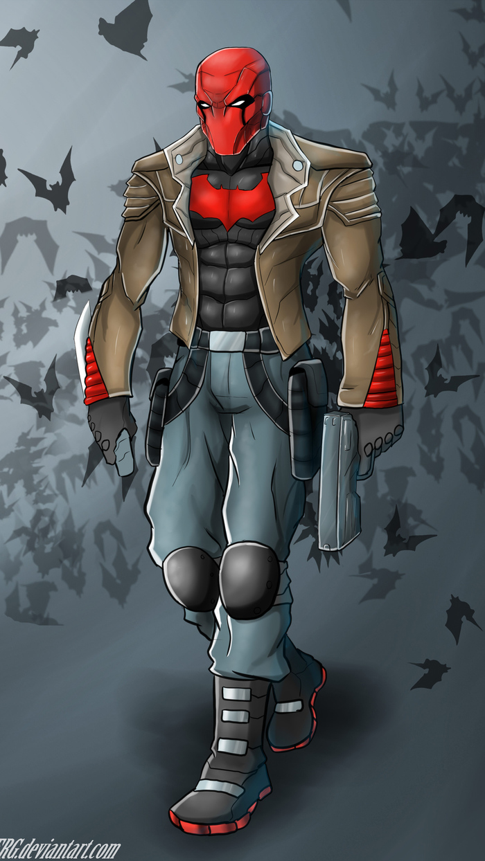 1080x1920 red hood, hd, artwork, superheroes, deviantart, artist ...