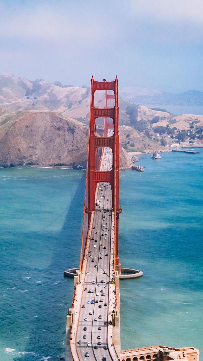 1080x1920 san franciso, world, city, bridge, hd, aerial for Iphone 6, 7 ...