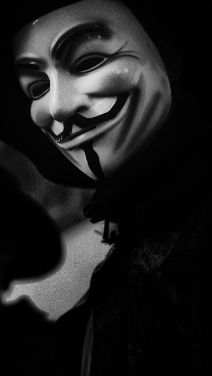 1080x1920 computer, anonymus, hacker, black and white, monochrome for ...