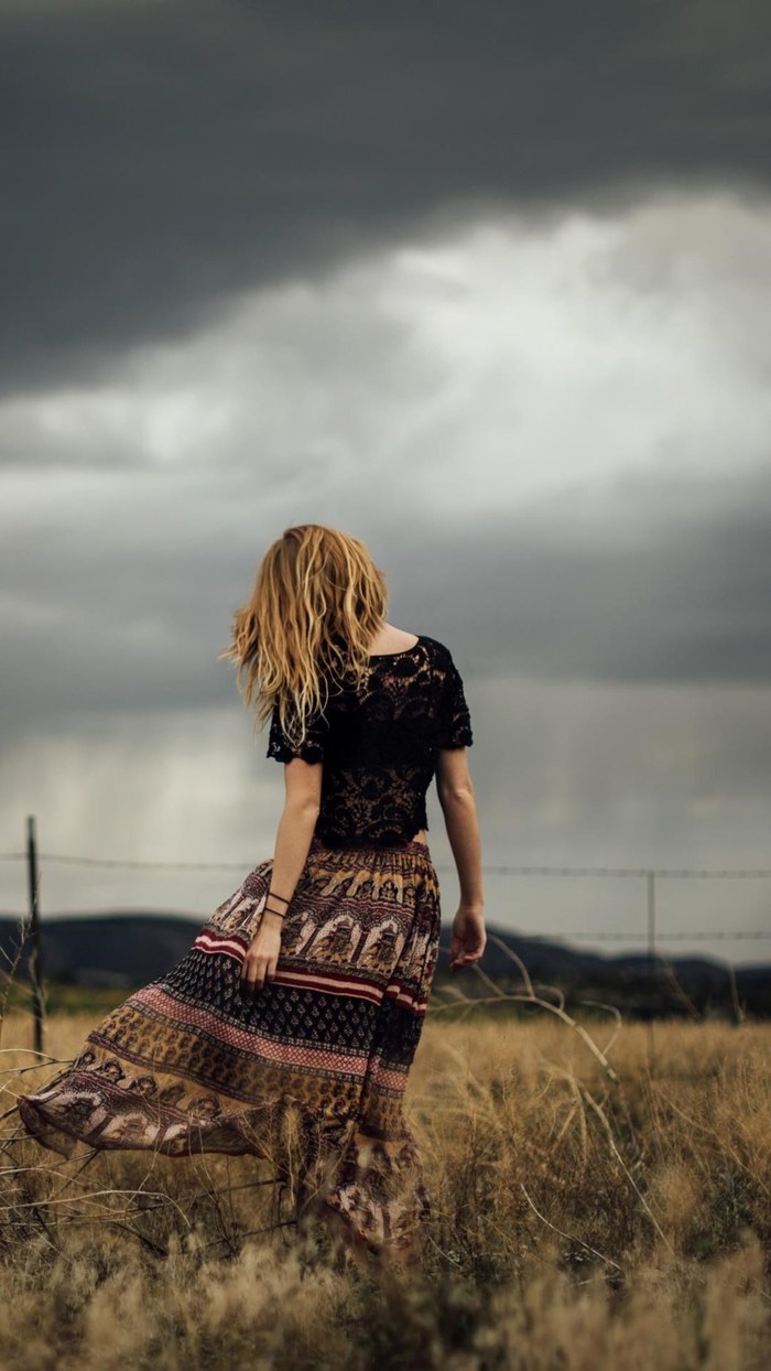1080x1920 women, model, girls, outdoor, fields for Iphone 6, 7, 8 ...